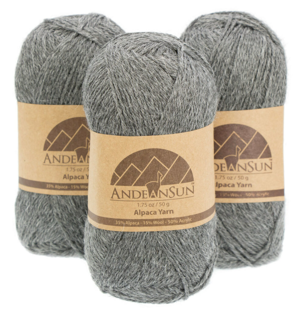 NEW-Alpaca Blend Yarn (Weight #2) FINGERING - SET OF 3 Skeins 150 GRAMS ...