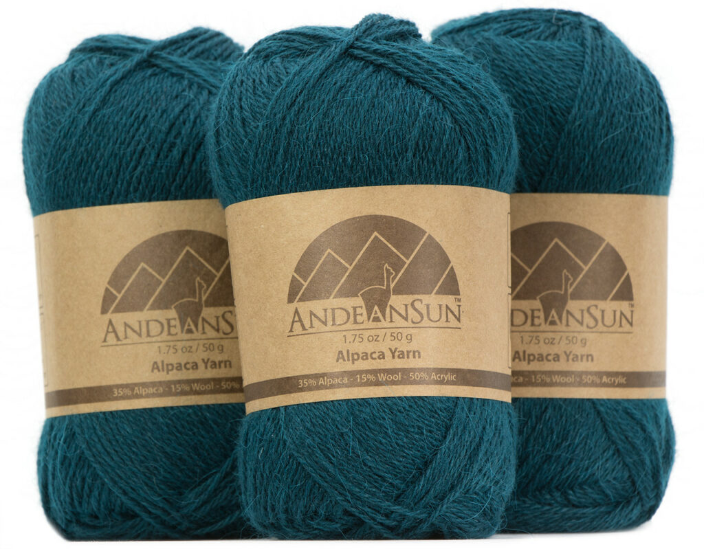NEW-Alpaca Blend Yarn (Weight #2) FINGERING - SET OF 3 Skeins 150 GRAMS ...