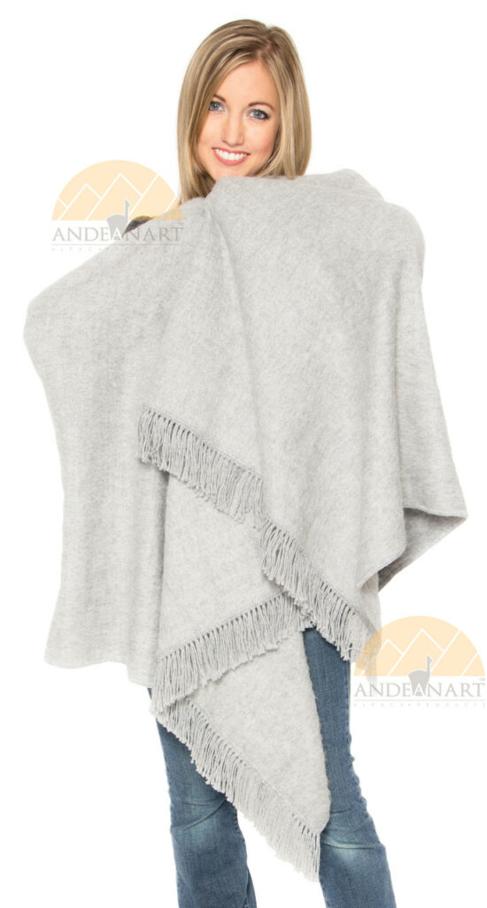 Extra Long and Wide Alpaca Wrap / Shawl / Cape with Cozy Handmade ...