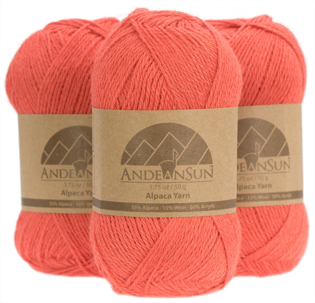 NEW-Alpaca Blend Yarn (Weight #2) FINGERING - SET OF 3 Skeins 150 GRAMS ...