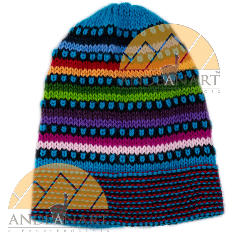 Multi Color Beanie Knit Hat - Rustic Quality - US STOCK - AndeanArt Florida
